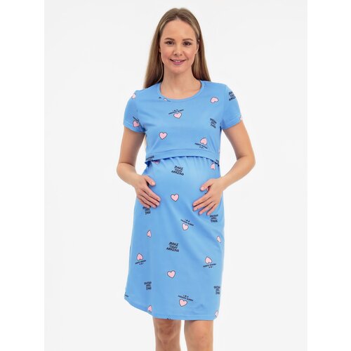 Сорочка  Mama Jane, размер 52, голубой