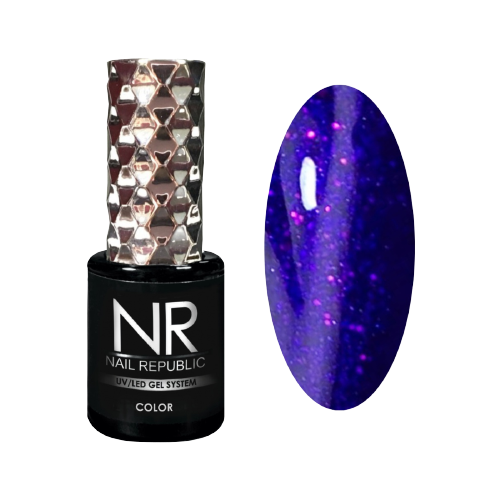 Nail Republic гель-лак для ногтей Color, 10 мл, 10 г, 456 мерцающий сливовый