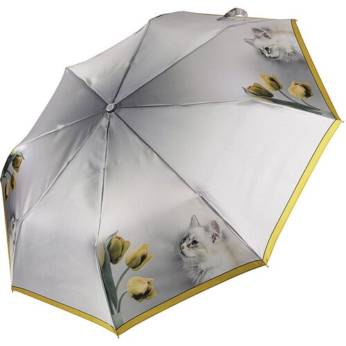 Мини-зонт FABRETTI, полуавтомат, для женщин, желтый