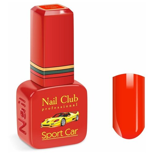 Nail Club professional Эмалевый красный гель-лак для ногтей, цвет классический алый 2000 Ferrari Barchetta, 13 мл.