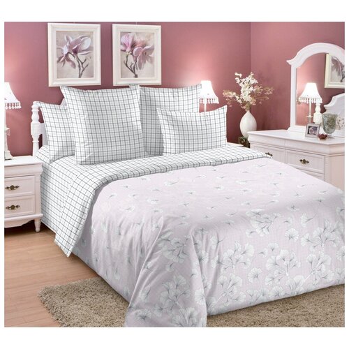 Комплект постельного белья "Атмосфера 1", 1,5 спальный, перкаль (цвет: розовый)