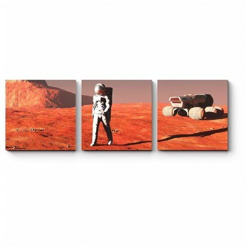 Модульная картина Прогулка по Марсу 60x20