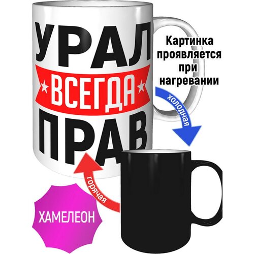 Кружка Урал всегда прав - с проявление картинки от тепла