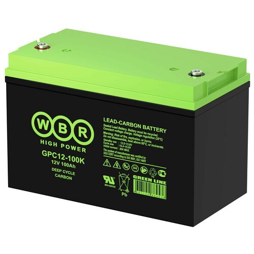 Аккумуляторная батарея WBR GPC12-100K CARBON 100 А-ч