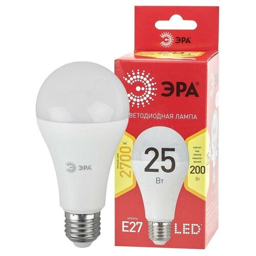 Лампа светодиодная RED LINE LED A65-25W-827-E27 R 25Вт A65 груша 2700К тепл. бел. E27 | код. Б0048009 | Эра (10шт. в упак.)