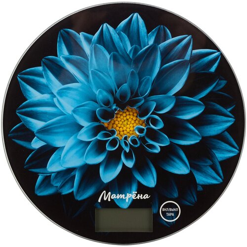 Весы кухонные электронные Матрена MA-197, до 7 кг, голубой цветок