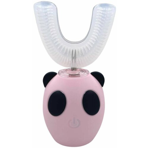 Ультразвуковая Детская электрическая зубная щетка с мультяшным рисунком Розовая