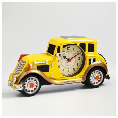Будильник "Автомобиль", дискретный ход, 12 х 24.5 см, d-7.5 см, синие
