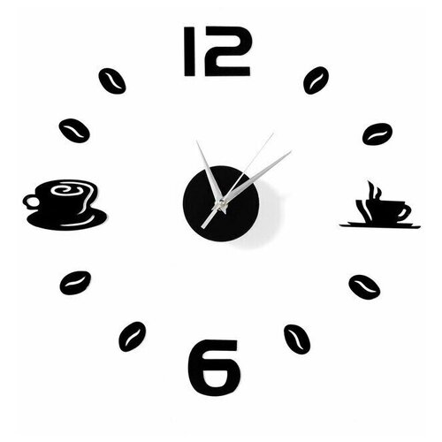 Часы-наклейка "Время кофе", d-50 см