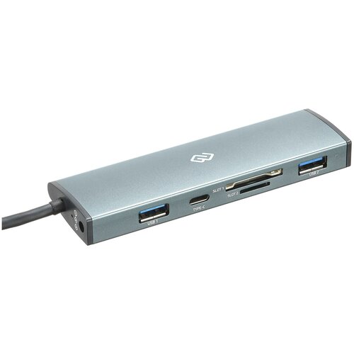 USB-хаб Digma HUB-2U3.0СCR-UC-G grey