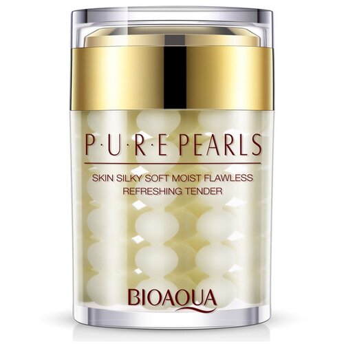 BioAqua Pure Pearls Увлажняющий крем для лица с натуральной жемчужной пудрой, 60 мл