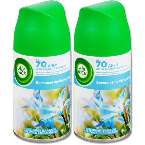 Сменный баллон для освежителя воздуха AirWick Freshmatic Life Scents "Весеннее пробуждение", 250 мл, 2 шт.