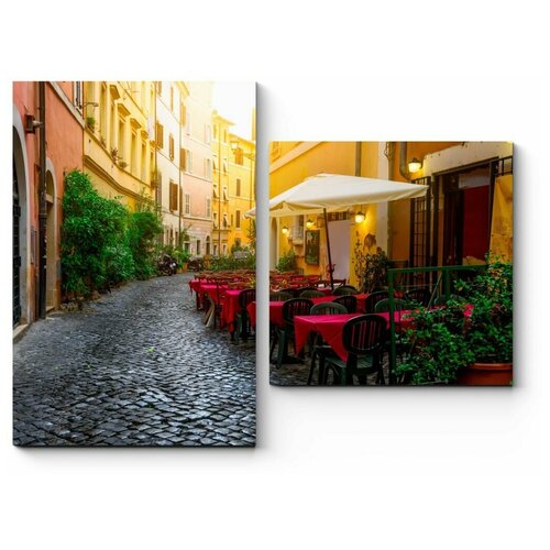 Модульная картина Уютное уличное кафе, Рим 130x98