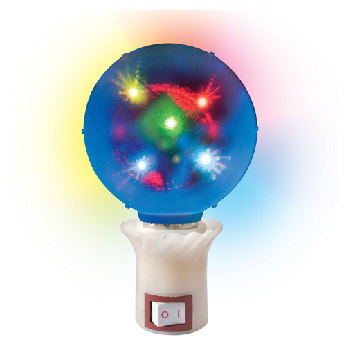 ULI-Q309 1,5W/RGB диско ШАР 3D Светодиодный светильник. Свечение 3D звёзды. Вилка 220В. Диаметр 8см. UL-00002762 Uniel