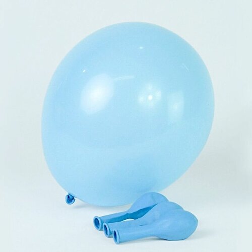 Воздушные шары, синий, пастель макарунс, 15 штук, (12"/30 см)