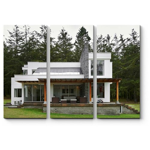 Модульная картина Современный дом90x65