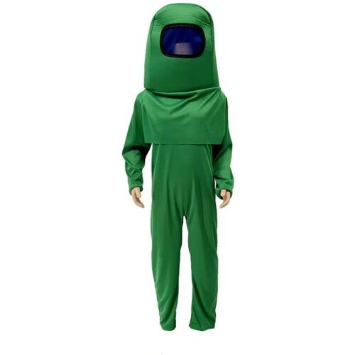 Карнавальный костюм Among US зеленый (размер S) 6-8 лет