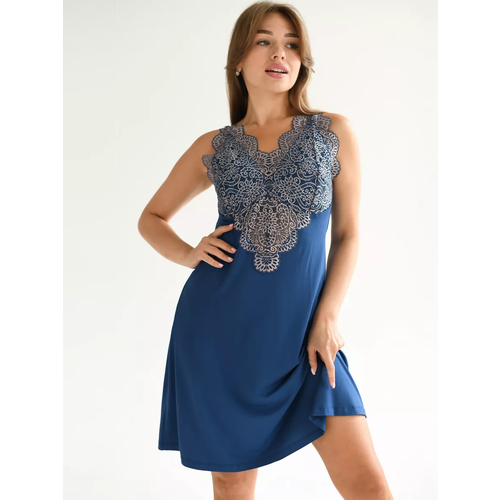 Сорочка  Текстильный Край, размер 56, голубой