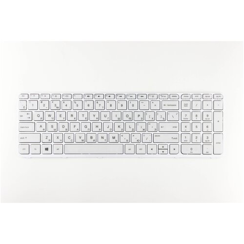 Клавиатура для HP 15-n 15-e 15-z 15t 15-r белая с рамкой p/n: PK1314D1A100, NSK-CN6S, 9Z. N9HSC.601