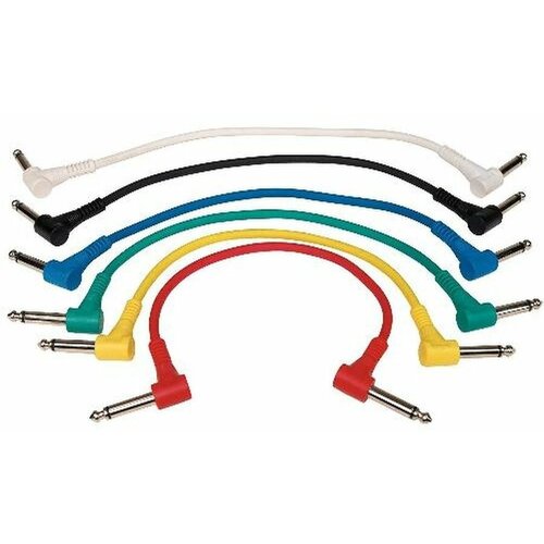 Кабель 30 см. джек-джек, угловой (6 шт) Rockcable RCL30031 D5