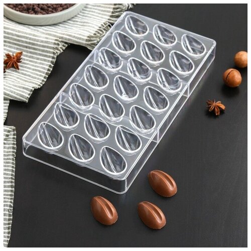 KONFINETTA Форма для шоколада и конфет KONFINETTA «Шоколадное яйцо», 33×16,2 см, 21 ячейка