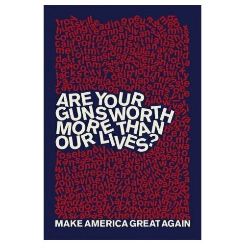 Плакат, постер на холсте Make America Great Again-Сделай Америку снова великой. Размер 60 х 84 см