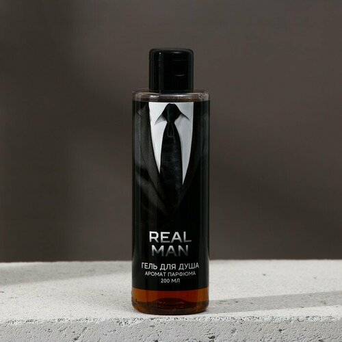 HARD LINE Гель для душа «REAL MAN», 200 мл, аромат мужской парфюм, HARD LINE