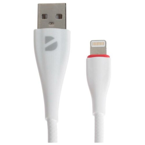 Кабель Deppa Ceramic, Lightning - USB, 2 А, 1 м, белый