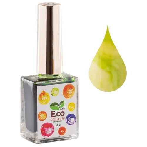 E.co nails краска для акварельного дизайна Nails Water Color, 11 мл