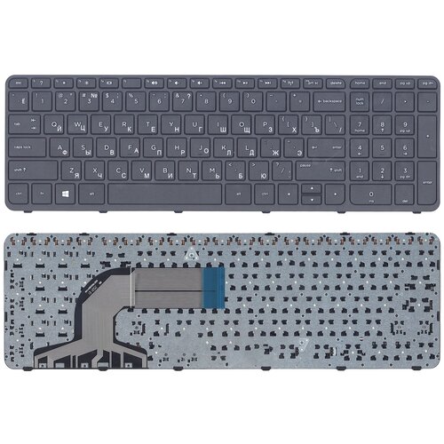 Клавиатура для ноутбука HP Pavilion 15-e черная с рамкой