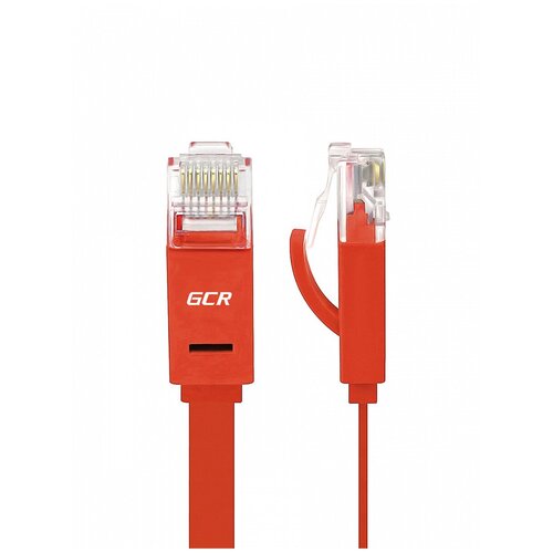 Патч корд LAN кабель GCR для подключения интернета cat5e RJ45 1Гбит/c 35 метров патч-корд UTP красный