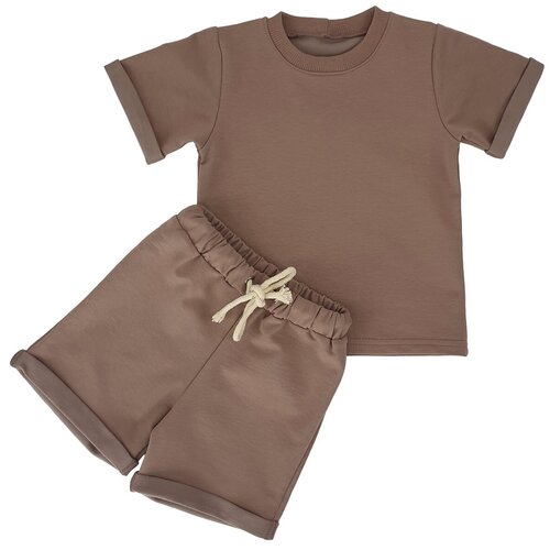 Комплект одежды , размер 30 (110-116), коричневый