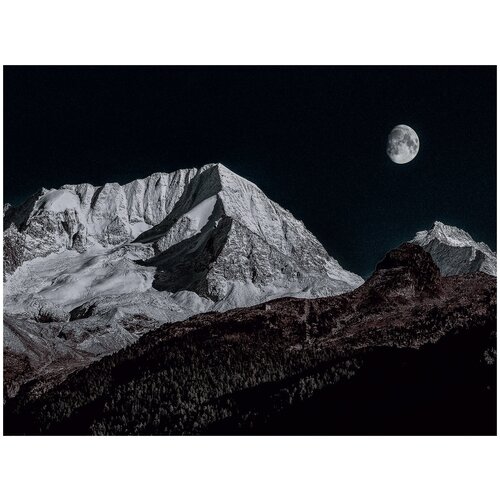 Постер / Плакат / Картина Заснеженные горы - Италия 50х70 см в раме