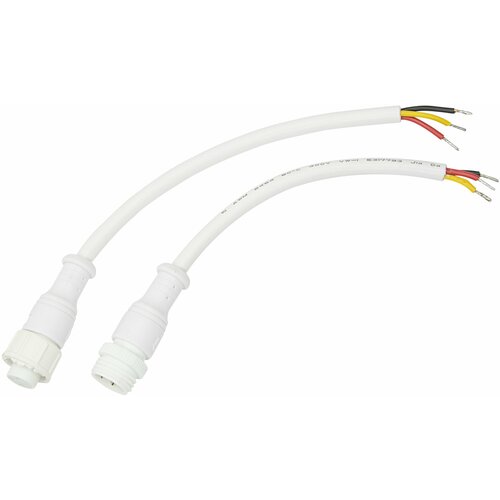 Соединительный кабель (3pin) герметичный (IP67) 3х0.5мм2 белый REXANT