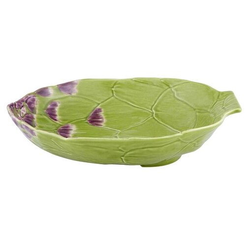 Тарелка для пасты "Артишок", длина 28 см, цвет салатовый, керамика, Bordallo Pinheiro, Португалия, BOR65024065