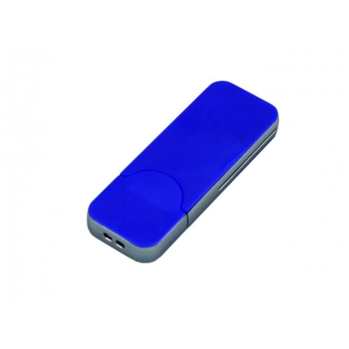 Пластиковая флешка для нанесения логотипа в стиле iphone (16 Гб / GB USB 2.0 Синий/Blue I-phone_style PL005)
