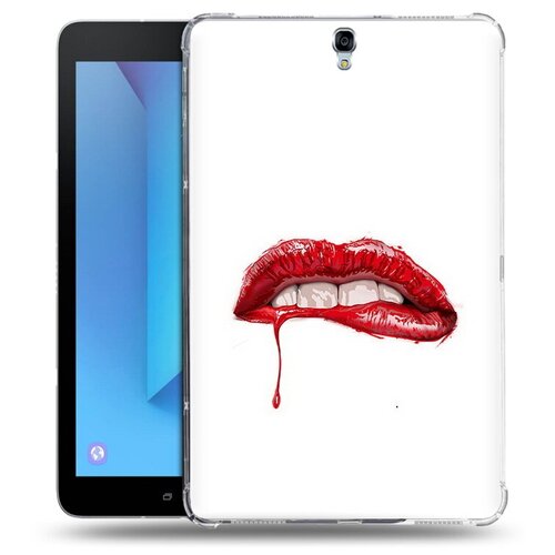 Чехол задняя-панель-накладка-бампер MyPads яркие красные губы для Samsung Galaxy Tab S3 9.7 SM-T820/T825 противоударный