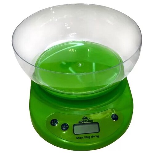 Весы кухонные добрыня DO-3009 (5кг) зеленые