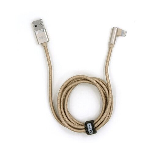 USB-кабель BYZ X1i AM-8pin (Lightning) 1,2 метра, 2.4A, силикон, угловой, золото