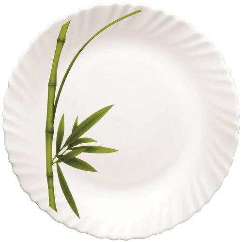 Набор тарелок La Opala Classique Fluted Green, 6 шт, Стеклокерамика, диаметр 19.0 см