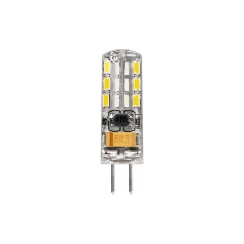 Светодиодная LED лампа Feron G4 12V 2W(140lm) 2700K 2K прозрачная 36x10, LB-420 25858 (упаковка 16 штук)