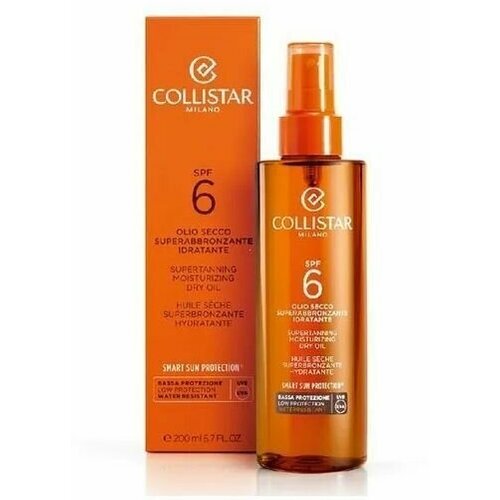 Collistar - supertanning dry oil spf 6 водостойкое сухое масло для интенсивного загара 200 мл