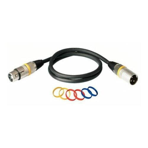 Rockcable RCL30351 D6 Микрофонный кабель XLR(М) XLR( F) 1 метр. Металл. корп.