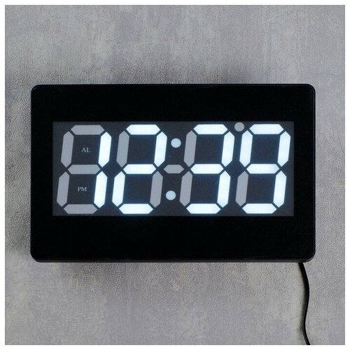 Часы электронные настенные, настольные "Соломон", с будильником, 15.5 х 23.5 см