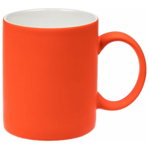 Кружка для чая для кофе с покрытием софт-тач 340 мл, оранжевая 340 мл
