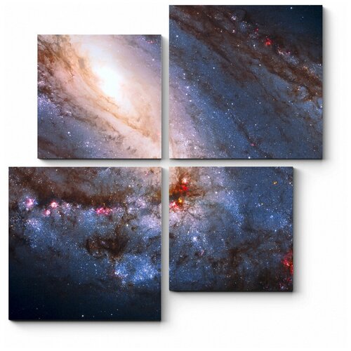 Модульная картина Свет галактик 120x120