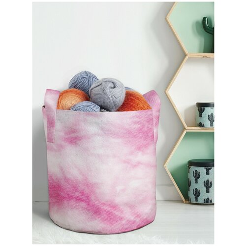 Текстильный мешок горшок для рассады и цветов, из войлока гроубэг JoyArty "Розовая фантазия" 19 л