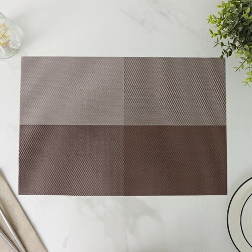 Салфетка сервировочная на стол «Настроение», 45×30 см, цвет коричневый