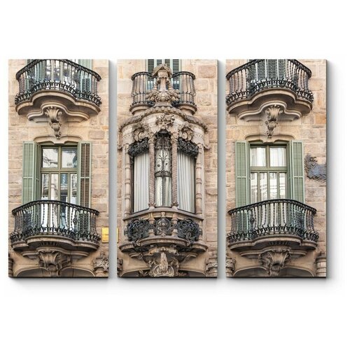 Модульная картина Фасад Дома Кальвета, Барселона80x57