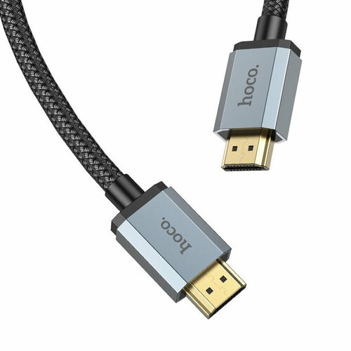 Кабель HDMI - HDMI HOCO US03, 1.0м, 18 Гбит/с, 4K Ultra HD 3840x2160, цвет: чёрный